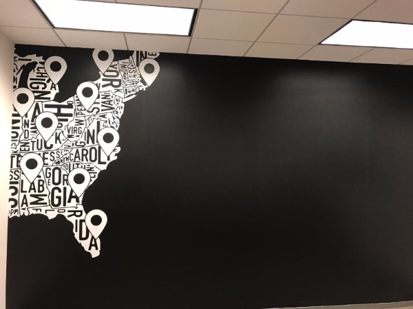 Office Wall Map Murals | Wall Graphics | Orange County CA