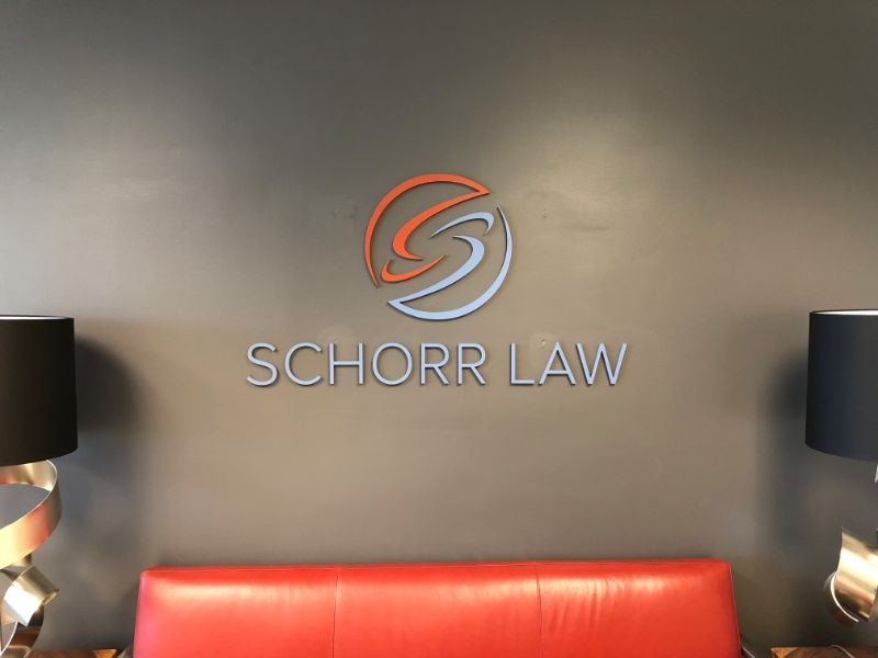 Lobby Logo Signs for a Law firm in Los Angeles CA