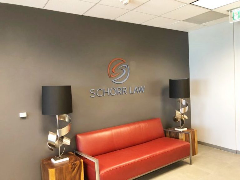 Lobby Logo Signs for a Law firm in Los Angeles CA