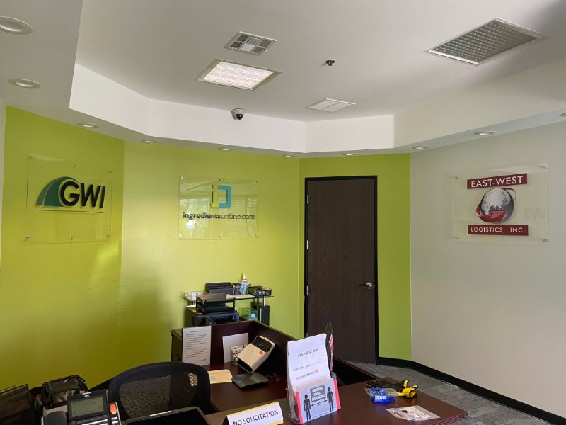 GWI-Ingredients Online's New Office Relocation Signs in Cerritos CA!