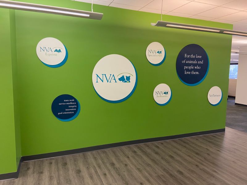 NVA Relocates and Adds Office Signs and Graphics in Thousand Oaks CA