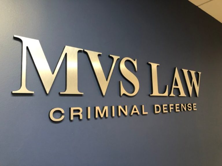MVS Law Firm Adds Brushed Metal 3D Lobby Logo in Los Angeles!