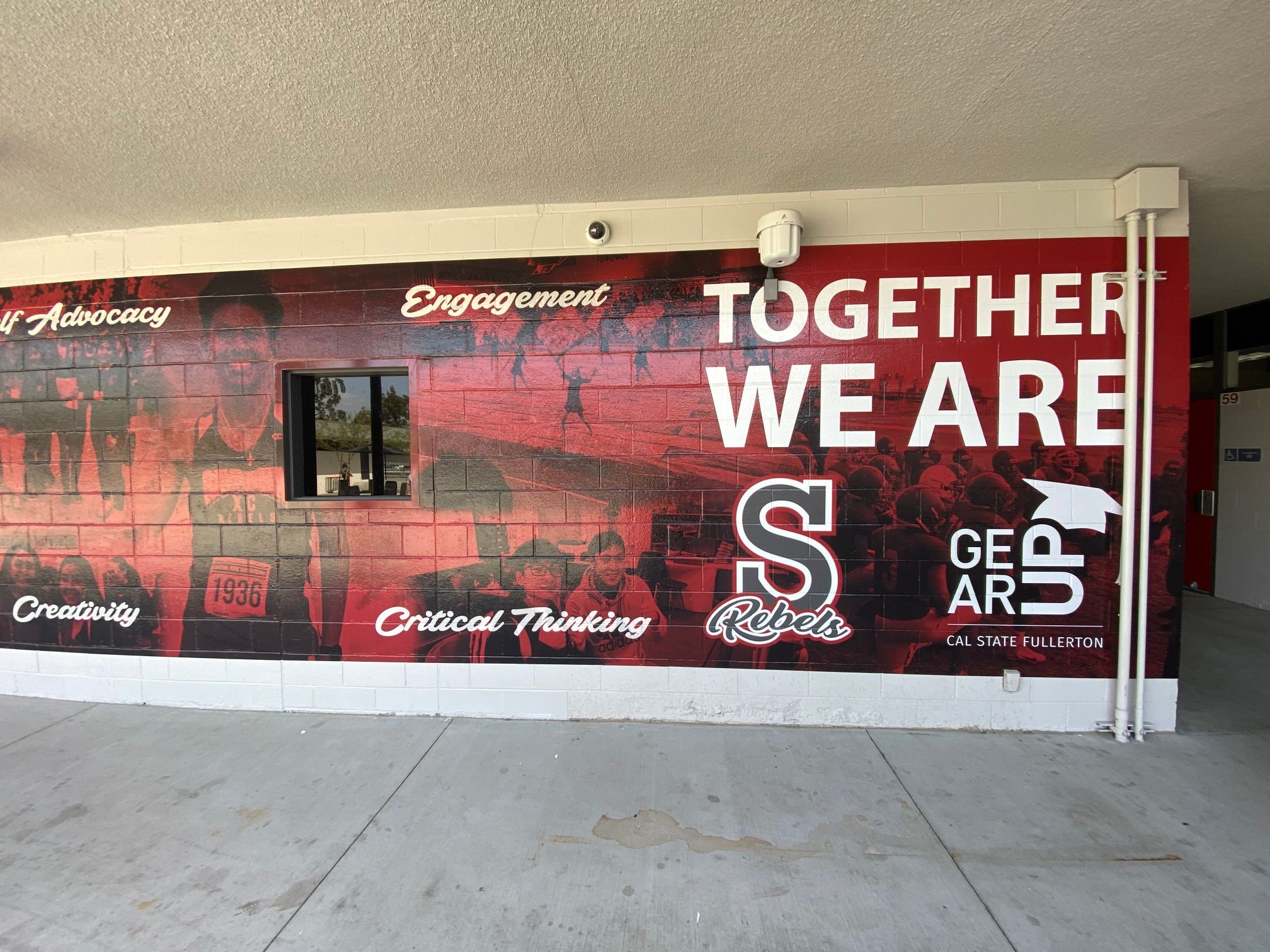 Custom Block Wall Wraps and Graphics at Schools in Orange County, CA