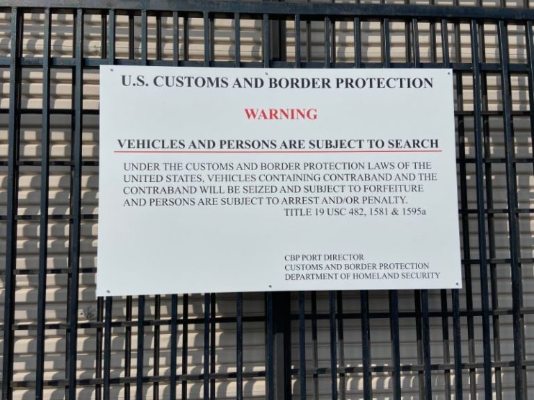 U.S. Customs Compliance Signs for Import Businesses in Long Beach, CA