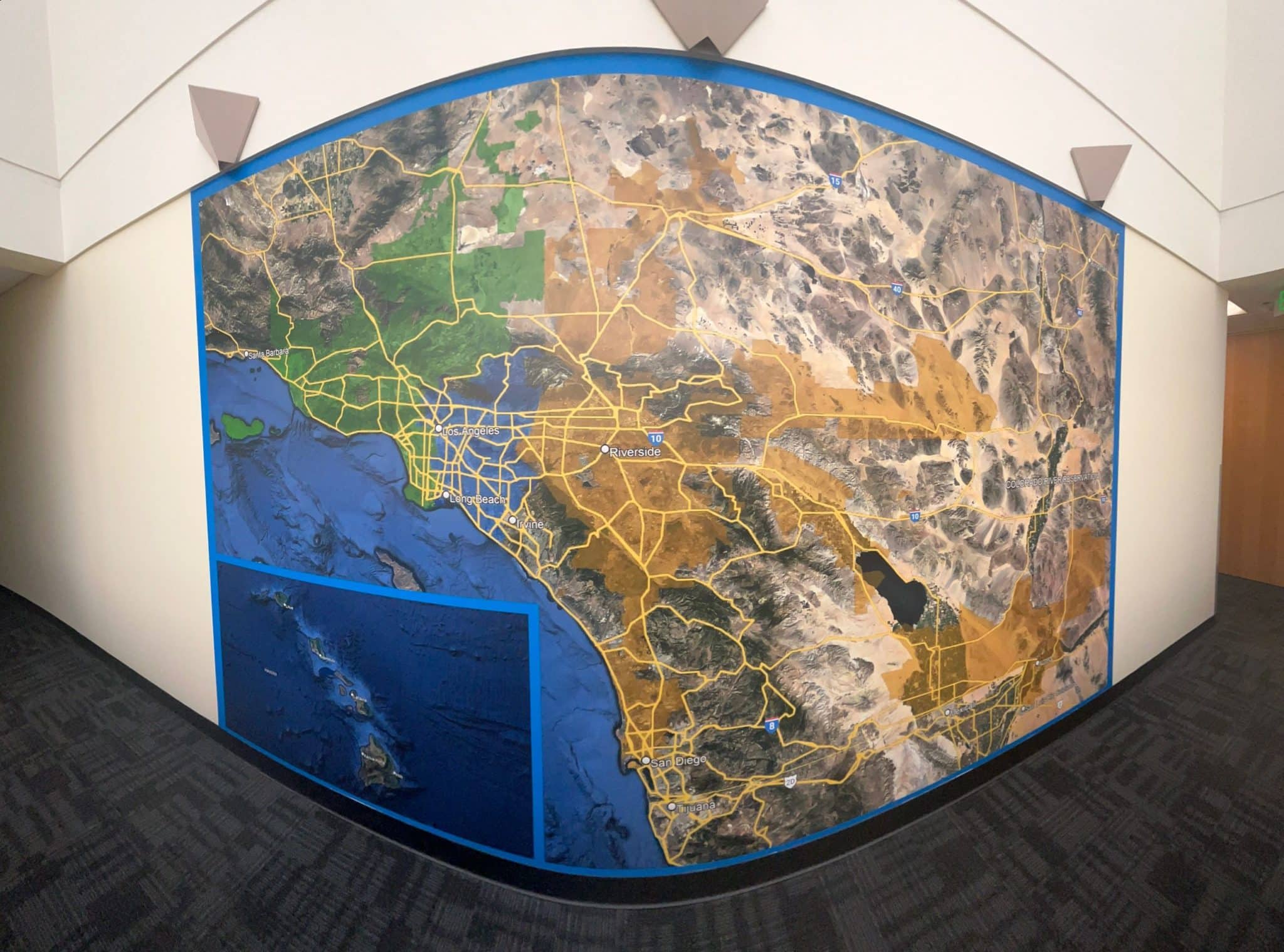 Custom Map Wall Graphics in Los Angeles, CA