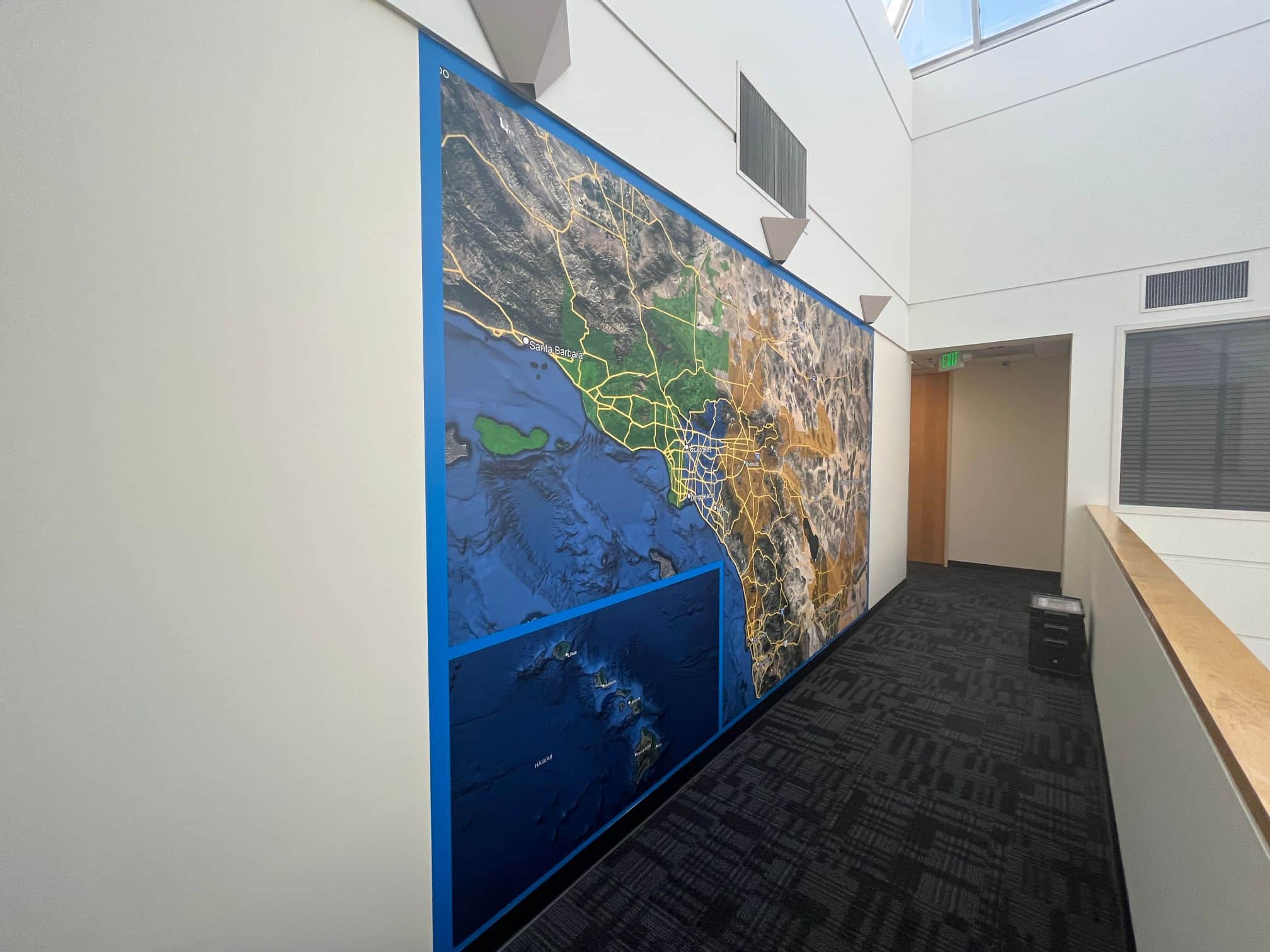 Custom Map Wall Graphics in Los Angeles, CA
