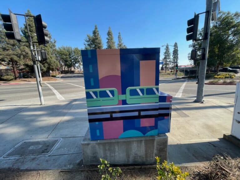 Beautiful Vinyl Wraps Disguise Traffic Signal Electrical Boxes in ...