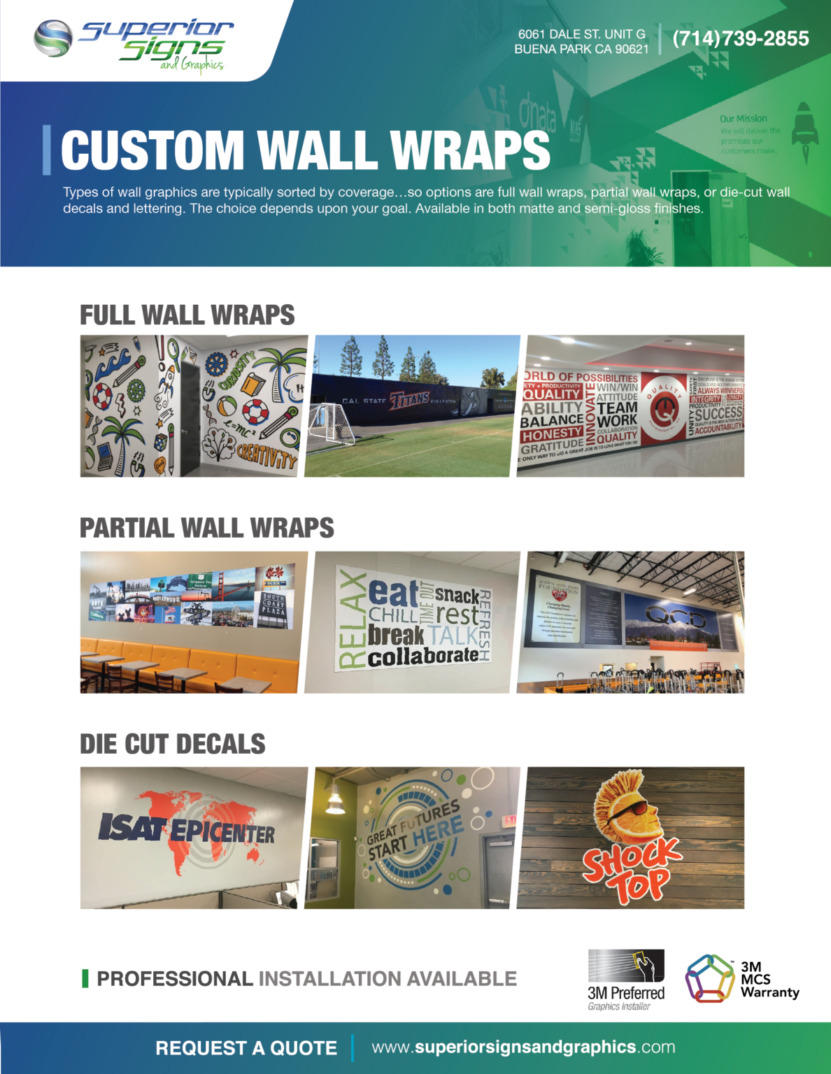 Wall Wraps & Murals for Offices in Orange County, CA, Add Interest and ...